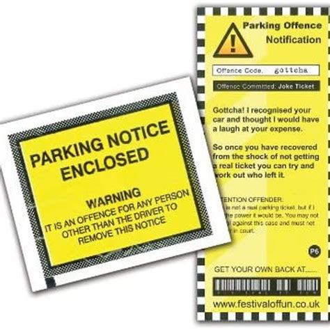 Funny Parking Ticket Etsy