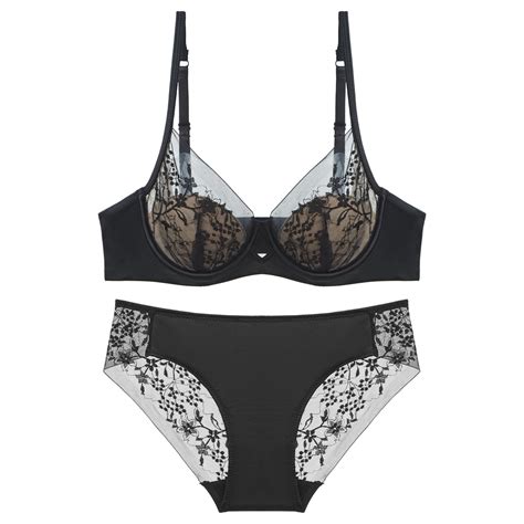 Hhh New French Underwear Glossy Lace Edge Sexy Bra Big Chest Small Soft