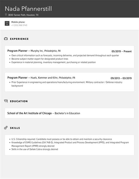 Program Planner Resume Samples Velvet Jobs