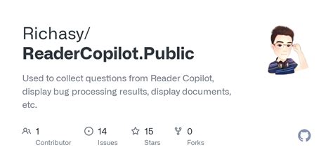 Github Richasy Readercopilot Public Used To Collect Questions From Reader Copilot Display