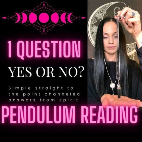 Pendulum Reading Yes Or No 1 Question Love Relationships Etsy Canada