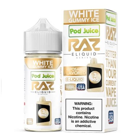 Pod Juice Raz Disposable Collab E Juice 100ml Freebase Eleaf Official Store