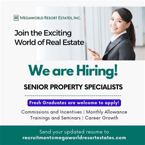 Timothy Pierce Sotelo On Linkedin Megaworld Resort Estates Inc Is Seeking Qualified Senior