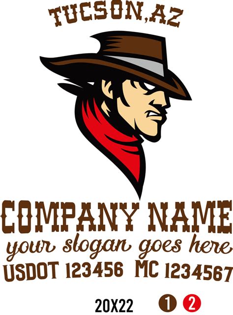 Outlaw Style Truck Door Decal Usdotmc Usdot Decals