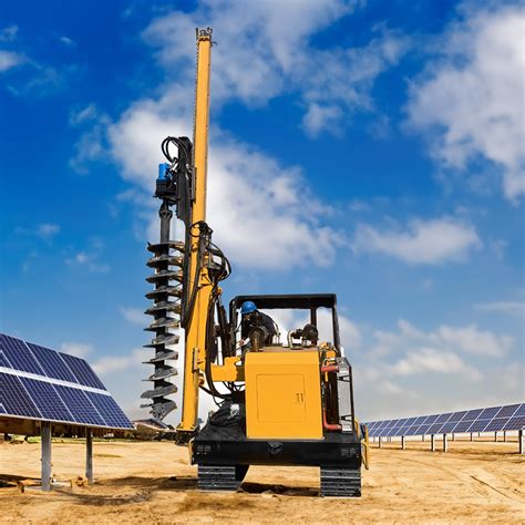 Micropile Drilling Rig Mini Piling Rig Rotary Solar Drop Hammer Pile Driver Solar Drop Hammer