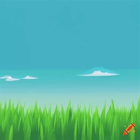Animated Grass With Sky Blue
