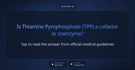 Is Thiamine Pyrophosphate Tpp A Cofactor Or Coenzyme