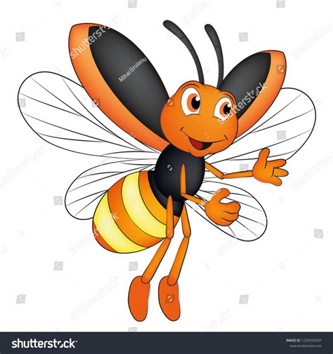 Cute Firefly Cartoon Vectorial Vector Firefly Stock Vector Royalty