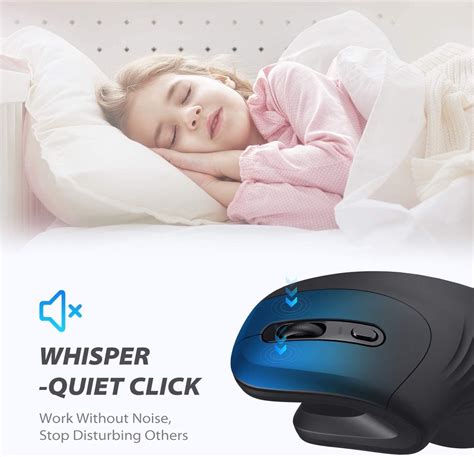 Iclever Ergonomic Mouse Wireless Vertical Mouse 6 Buttons With