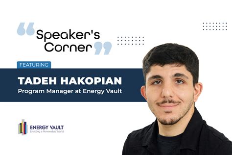 speaker s corner featuring tadeh hakopian program manager at energy