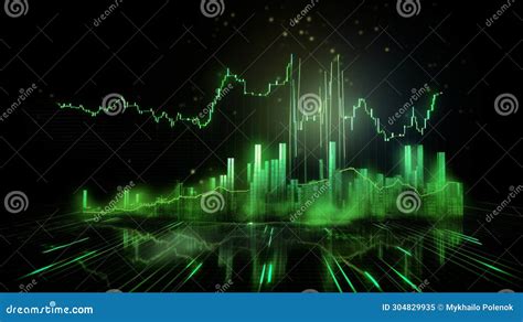 Stockmarket Online Trading Chart Candlestick On Crypto Currency Platform Neural Network Ai