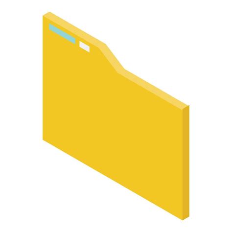 Yellow File Folder Icon Isometric Style 15674272 Vector Art At Vecteezy