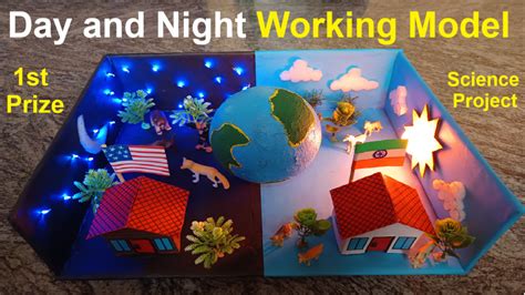 How To Make 3d Day And Night Working Model Science Projects Maths