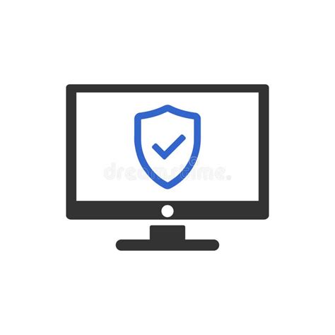 Computer Safety Icon Design Stock Vector Illustration Of Check Element 222784037