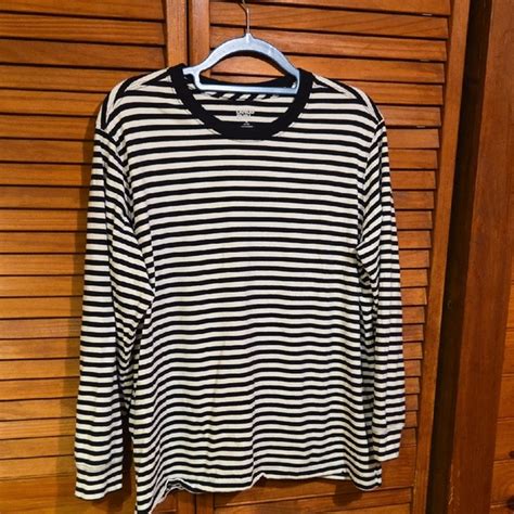 Lands End Tops Lands End Black And White Striped Long Sleeve Tee