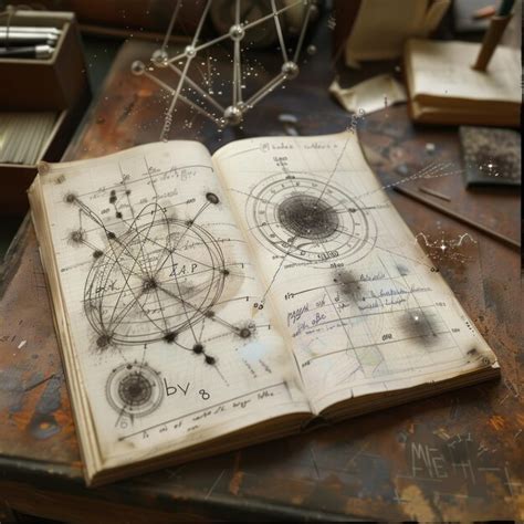 Premium Photo Astronomical Chart With The Structure Of The Atom On