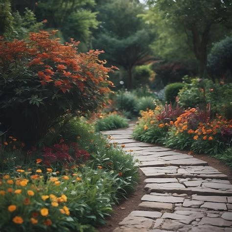Premium Photo A Path With Flowers And A Path That Says Garden