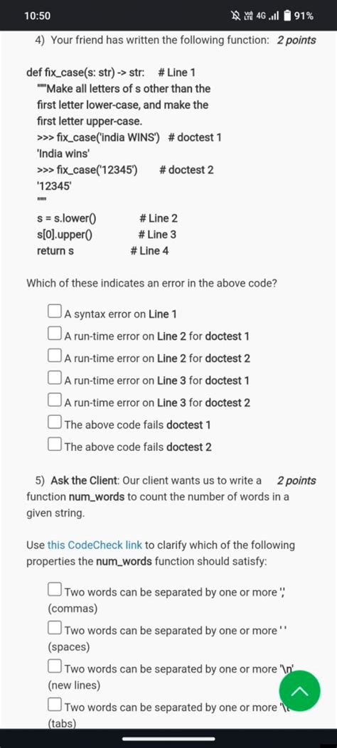 4 Your Friend Has Written The Following Function Python Def Fixcases