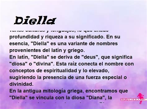 Significado Del Nombre Diella Ley Femenina Frases Para Mujeres Imágenes