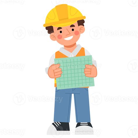 Architect Worker Cartoon Illustration 44449450 Png