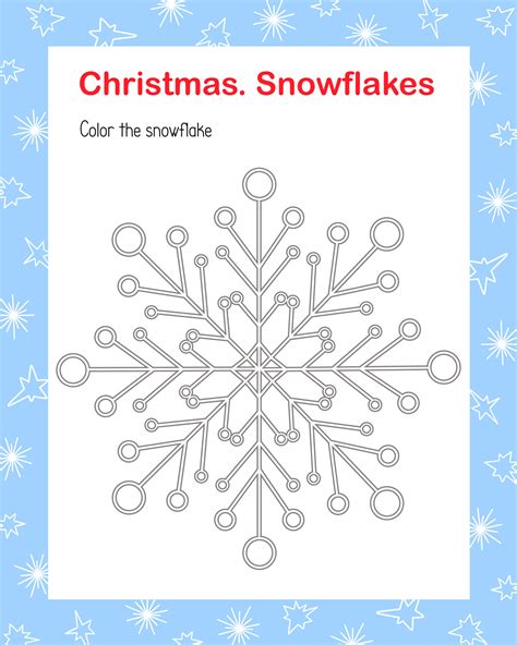 Snowflake Outline Printable
