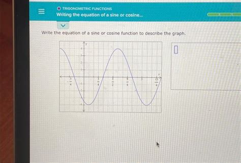 Solved Write The Equation Of A Sine Or Cosine Function To