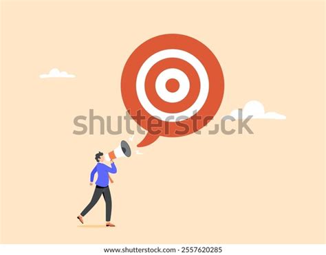 Declaring Business Goals Objectives Inspire Success Stock Vector