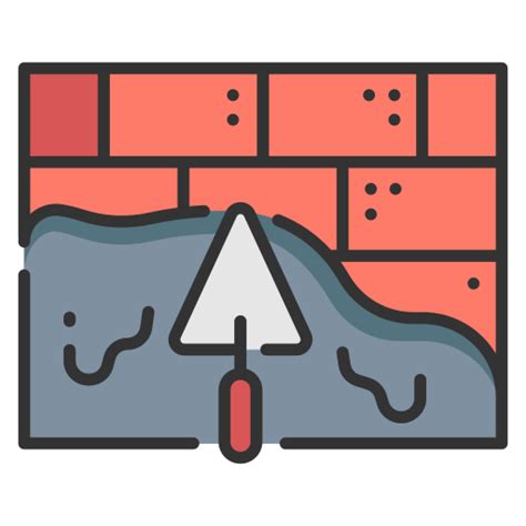 Plastering Maxicons Lineal Color Icon