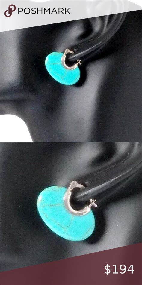 Sundance Turquoise Orb Hanging Hoop Earrings Shop Earrings Hoop