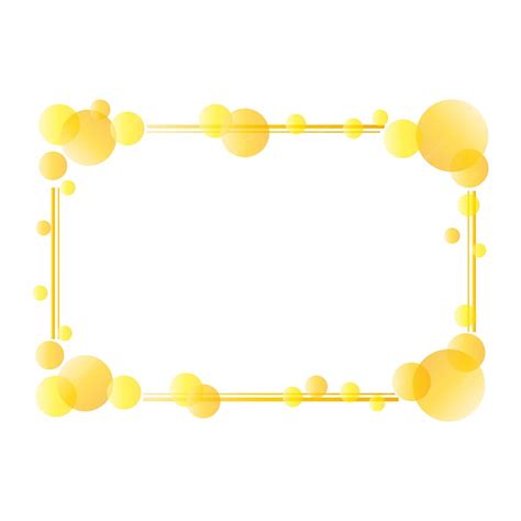 Premium Vector Cute Decorative Rectangular Border With Yellow Polka Dot Shape Pattern Photo