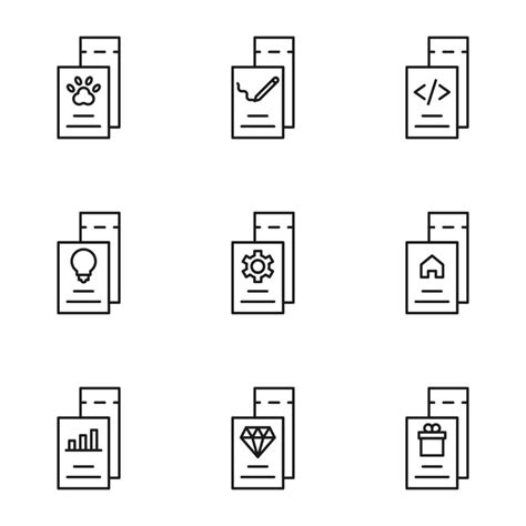 Vector Outline Signs And Symbols Drawn In Flat Style With Black Thin Line Editable Strokes