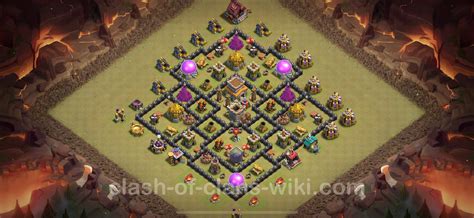 Best Anti 2 Stars War Base Th8 With Link Hybrid Town Hall Level 8