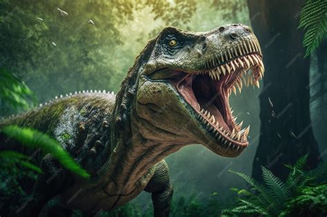 Premium Photo Tyrannosaurus Rex A Cretaceous Dinosaur Theropod Roars