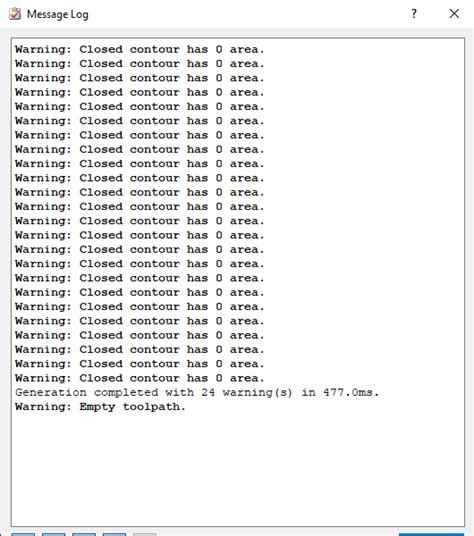 solved warning closed contour has 0 area autodesk community