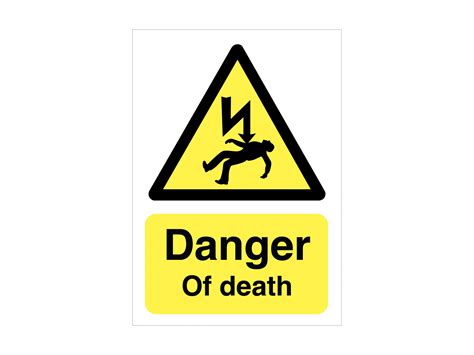 Danger Of Death Sign Imprint Signs And Graphics