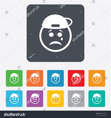 Sad Rapper Face Tear Sign Icon เวกเตอร์สต็อก ปลอดค่าลิขสิทธิ์ 201999217 Shutterstock