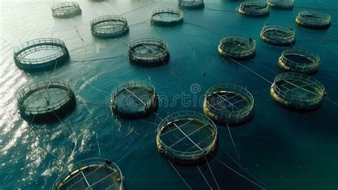 Fish Farm In The Sea Breeding And Propagation Of Fish In The Natural