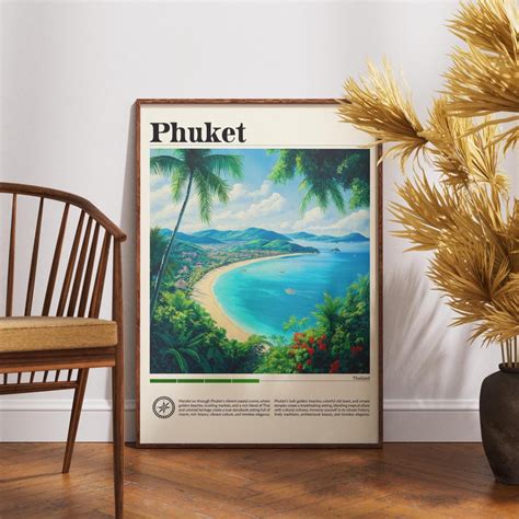 Phuket Travel Poster Thailand Se Asia Wall Art Etsy