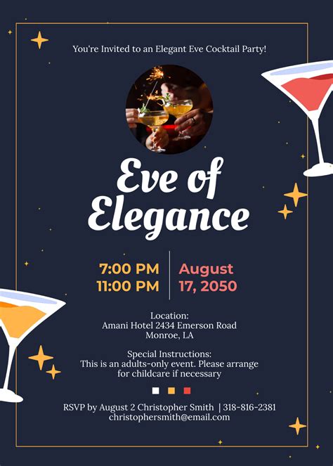 Elegant Cocktail Party Invitation