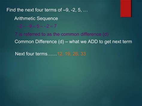 Geometric And Arithmatics Sequence Ppt