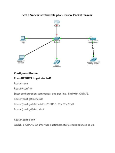 Konfigurasi Voip Server Softswitch Pbx Pdf Router Computing