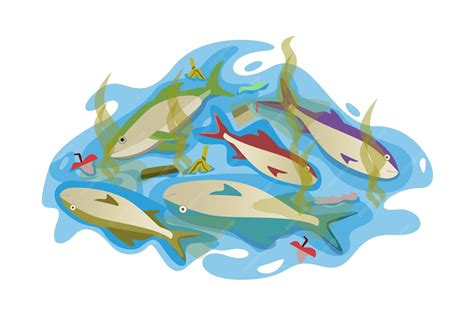 Peces Muertos Flotando En La Superficie Debido A La Contaminación Del