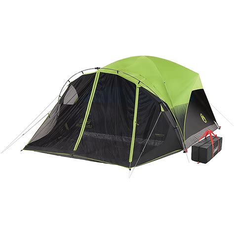 Coleman 6 Person Carlsbad Dark Room Dome Camping Tent With Screen Room