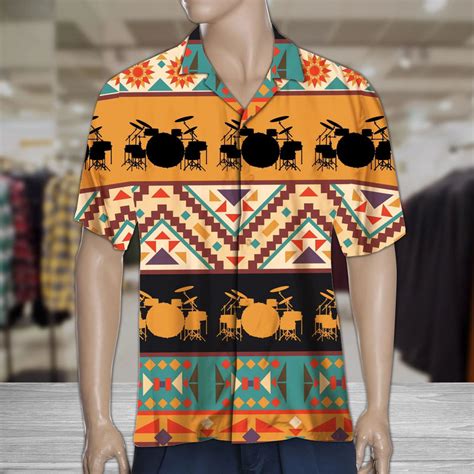 Amazing Drums With Geometric Design Hawaiian Shirt Hawaiian For T