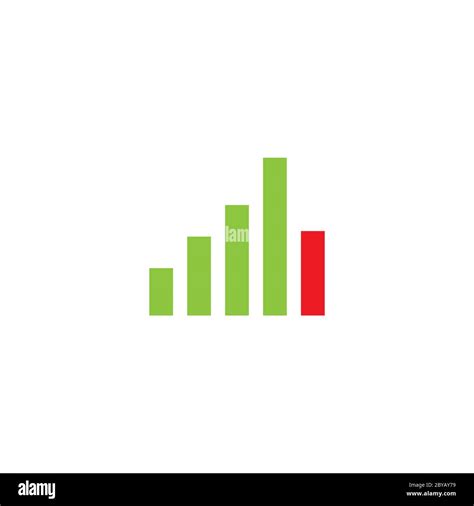 Colorful Graph Sales Fall Diagram Isolated On White Flat Icon