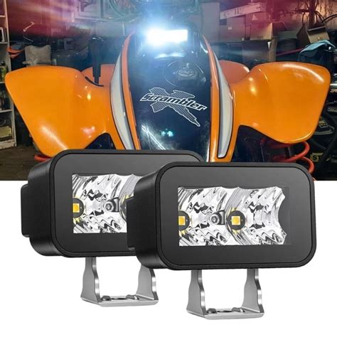 Nilight Motorcycle Led Pods 2 Pcs 3 10w Flood Beam Square Mini Driving