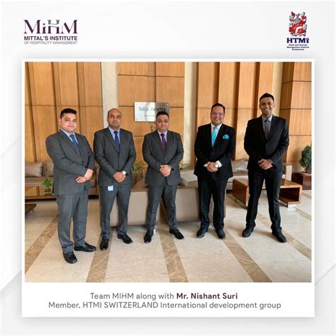Team Mihm Along With Mr Nishant Suri Member Htmi Switzerland Hospitality Management Hotel