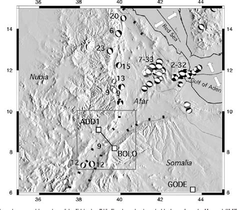 figure 1 from distributed nubia—somalia relative motion and dike