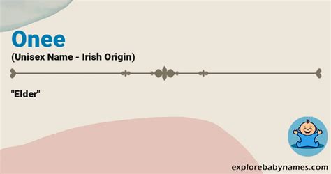 Onee Name Meaning Origin Pronunciation And Ranking