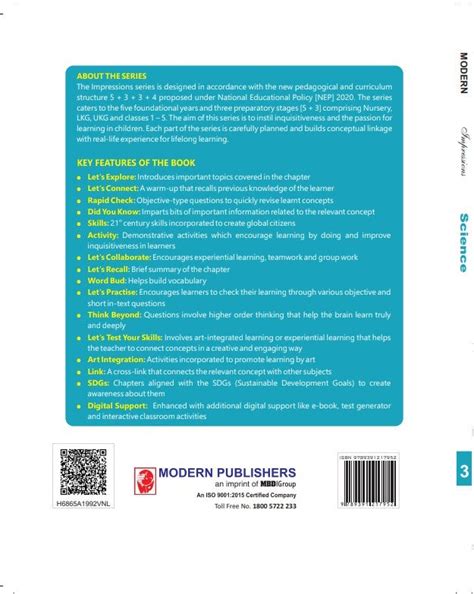 Mod Impressions Science Class 3 Mbd Books